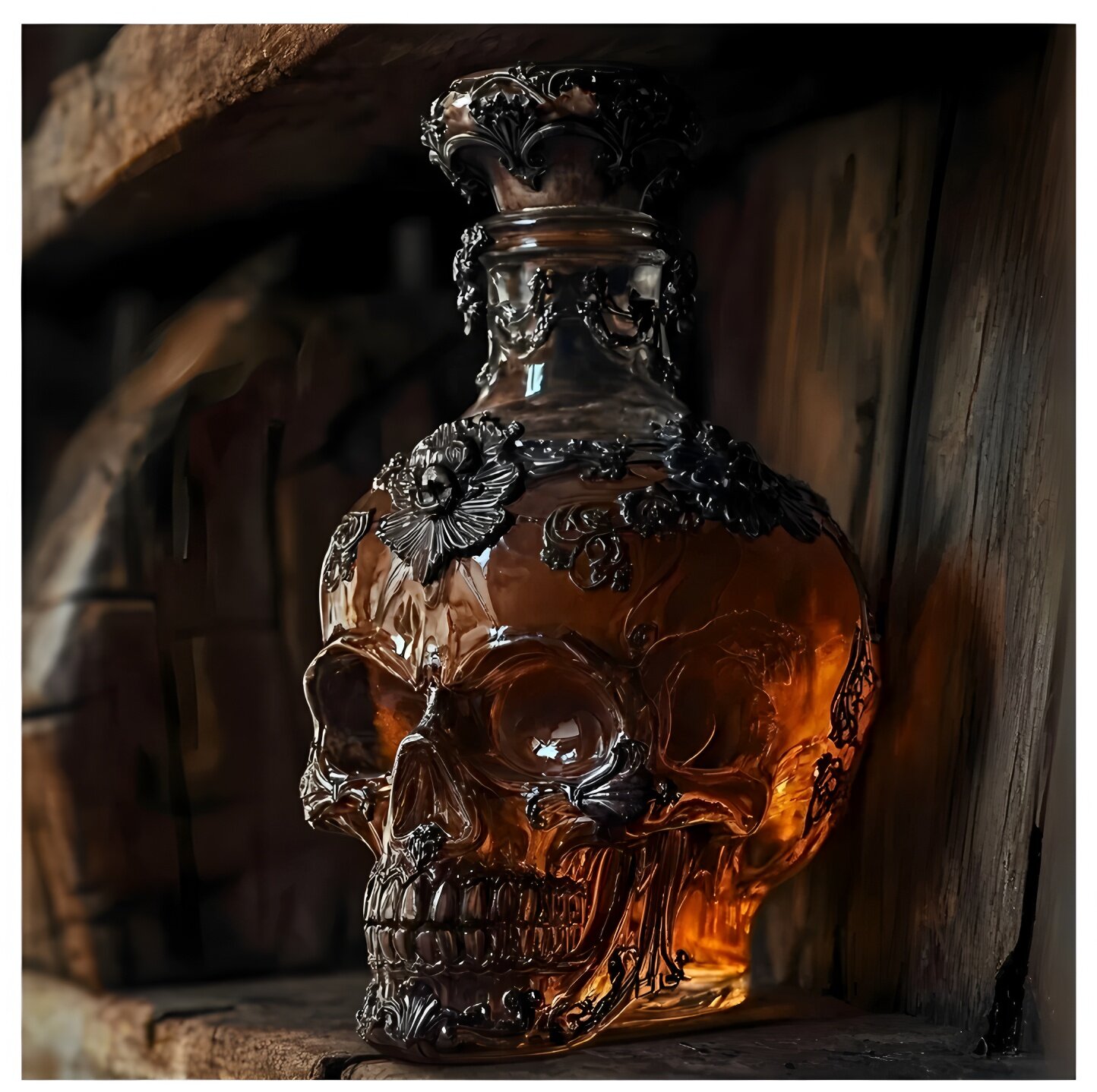 Набор бутылок "Виски-коллекция", стекло, с чехлами-стаканами, крышка-стакан, 1 шт.