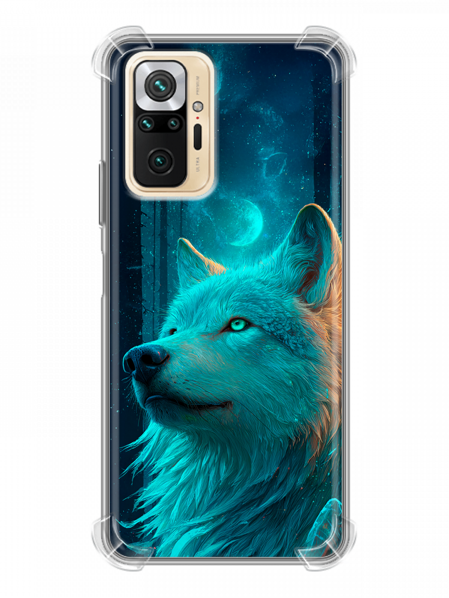 Чехол для Xiaomi RedMi Note 10 Pro с принтом волк (Сяоми Редми Ноут 10 Про)