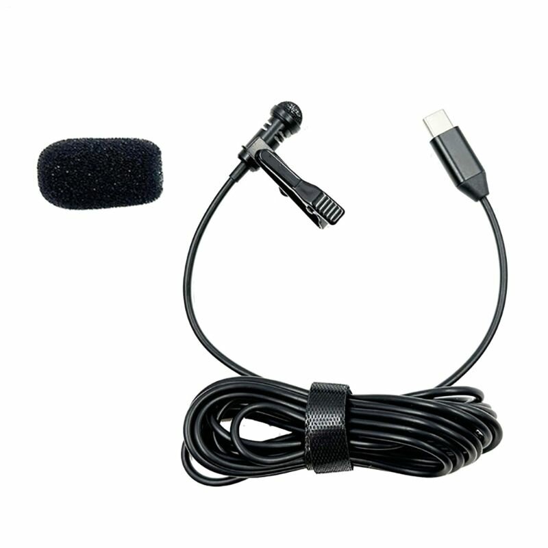 Микрофон лавалье для мобильного телефона TYPE C Plug - простой пенопластовый чехол
