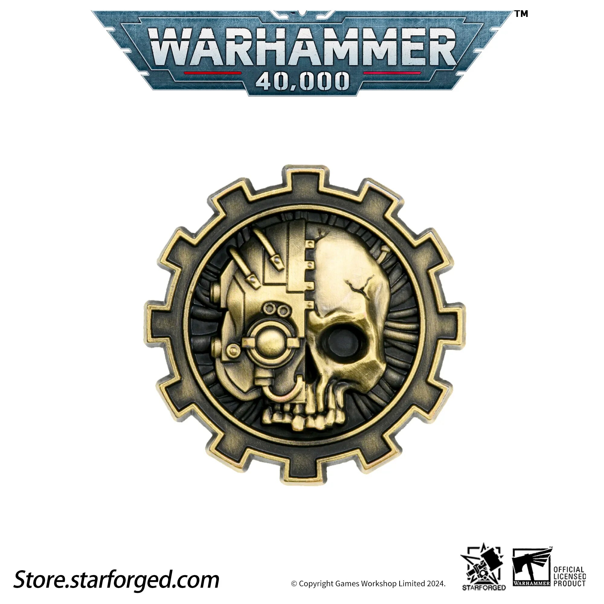 Металлическая брошь JOY TOY Warhammer 40K Space Marine, 01, Унисекс