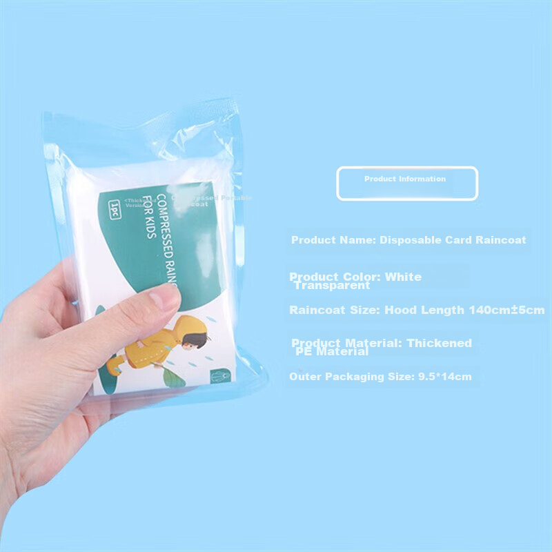 JAJALIN Disposable Raincoat for Adults, Portable Raincoat for Outdoor Cycling And Hiking, with Hood, 3-Pack