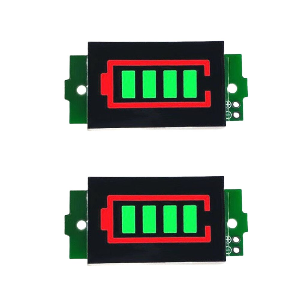 Модуль индикации Уровня Заряда батареи, 4 секции Зеленого/Синего Светодиодного дисплея, Тестер