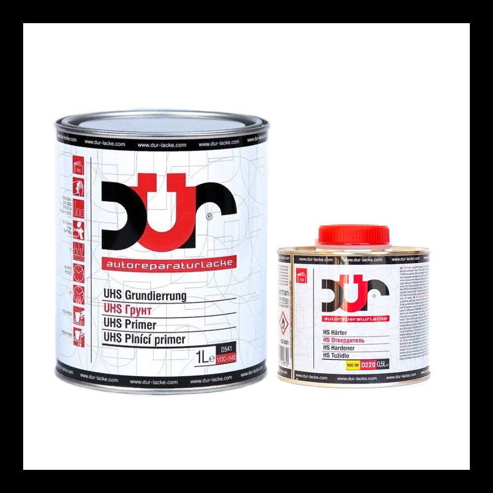 Грунт 4+1 черный UHS акриловый с отвердителем DUR (1л+0,25л)