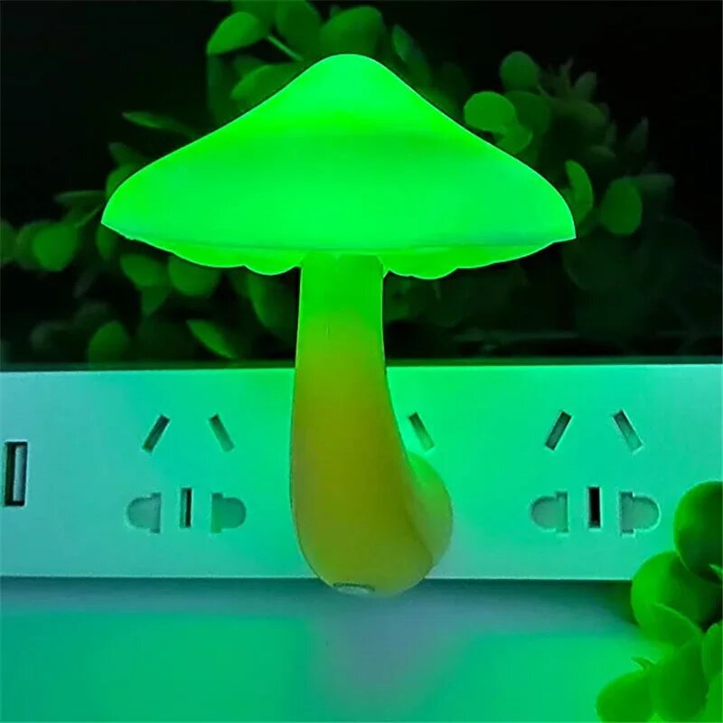 Ночник Гриб LED, зеленый свет