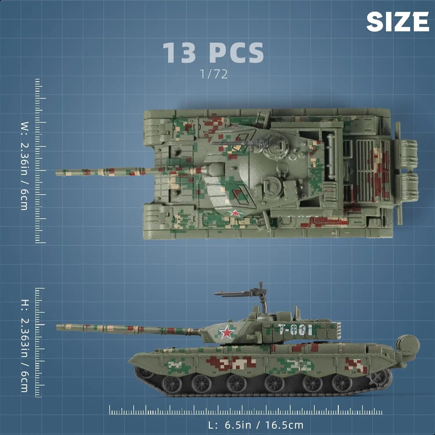 Модель танка Т-14 ZOCO 1/72 пластик T-99