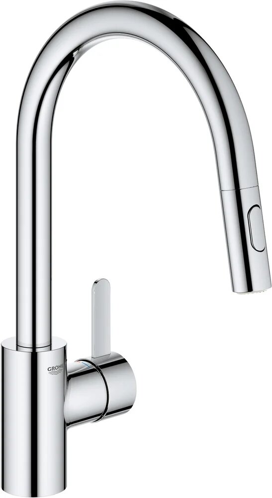 Смеситель для кухни Grohe Eurosmart Cosmopolitan 31481001 с поворотным изливом, хром, глянцевый, однорычажный, латунный, с керамическим картриджем