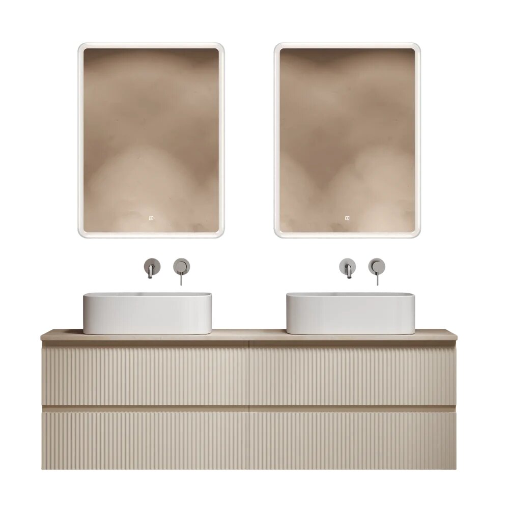 Мебель для ванной комнаты Sancos Snob R 160 beige soft, столешница бежевая TT160A2, раковина CN6052