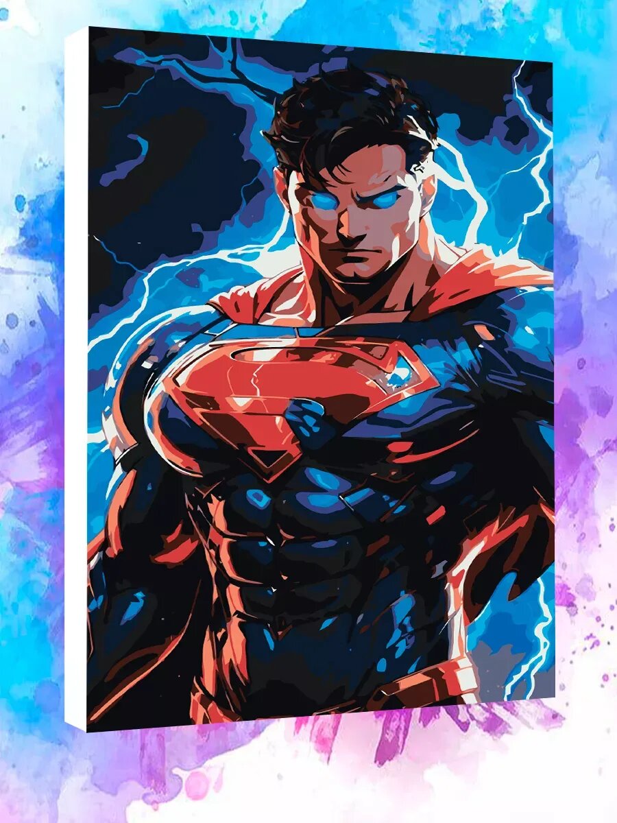 Картина по номерам Супермен DC Comics Марвел Кино