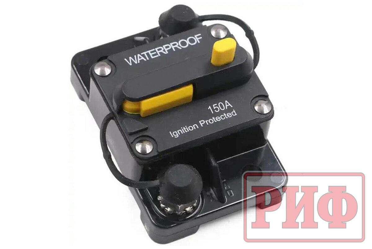 Предохранитель автоматический РИФ 150 А, 74×46×38 мм, 12-48 В