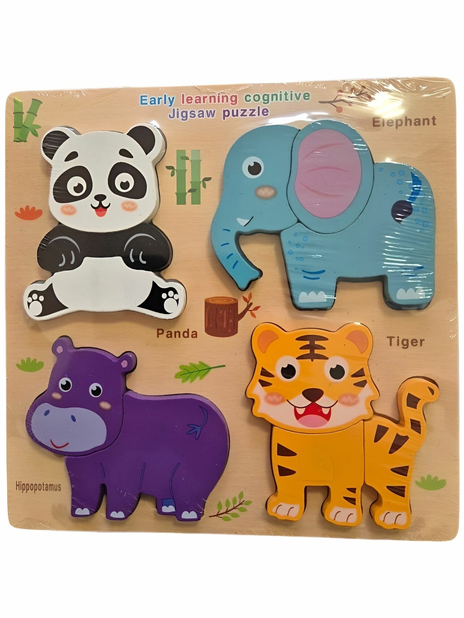 Деревянный детский 3D пазл #07