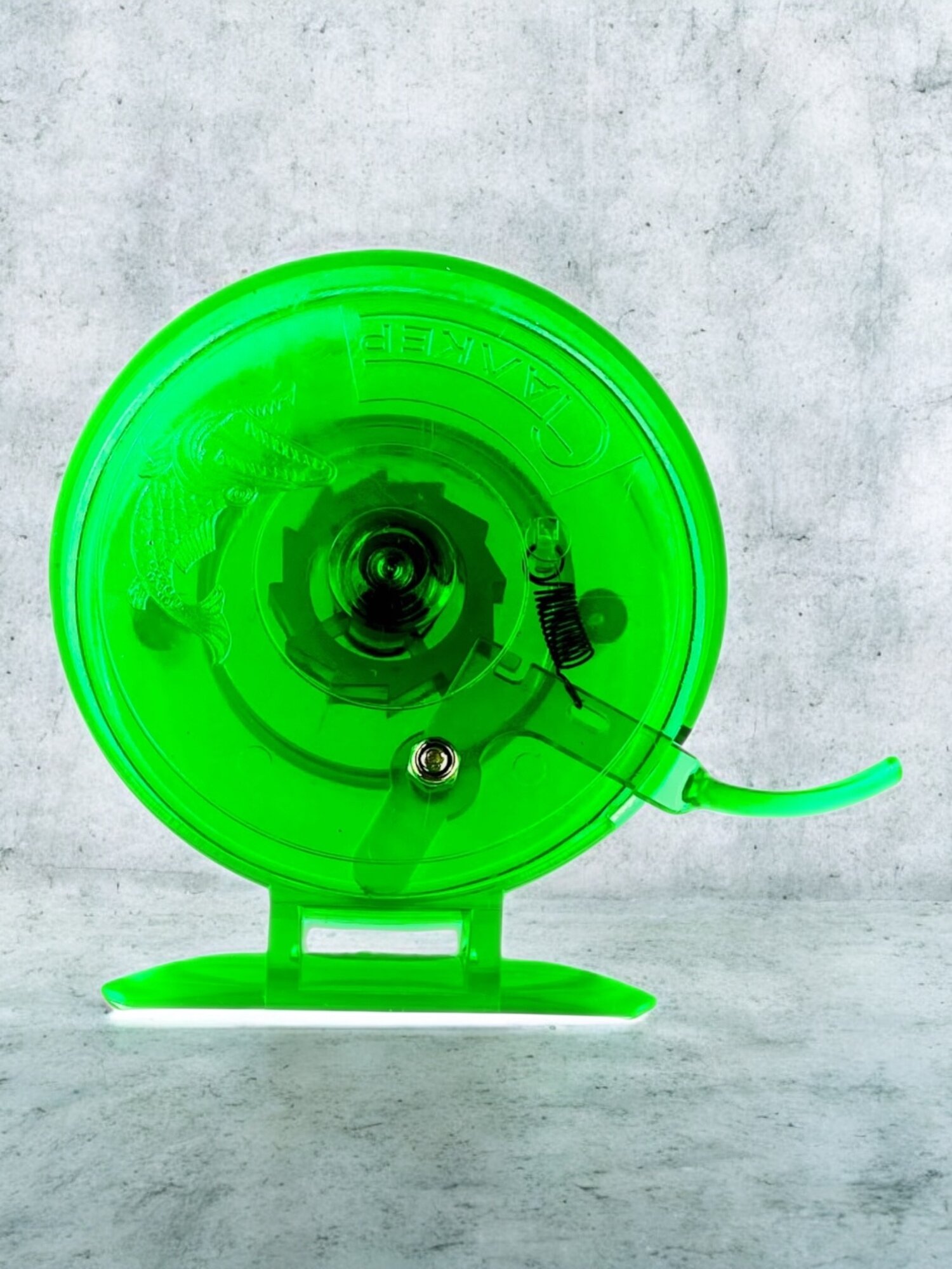 Катушка рыболовная инерционная Сталкер D50 мм с курком зеленый