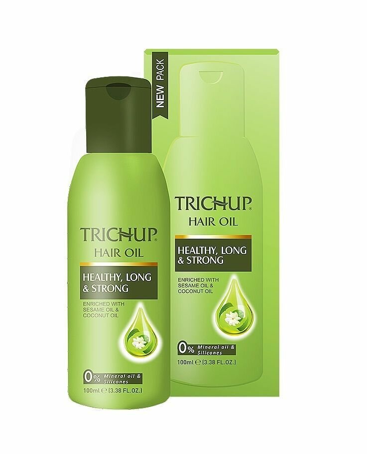 Trichup Масло для волос здоровые длинные И сильные / HEALTHY, LONG & STRONG Vasu / Тричуп / Обогащено Кунжутным и Кокосовым маслами / 100 мл