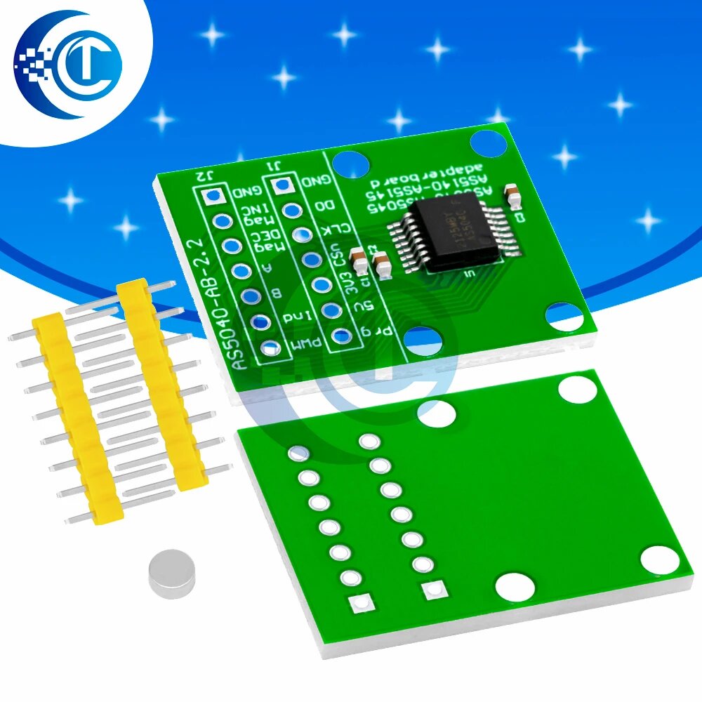 AS5040-ASST AS5040 Программируемый бесконтактный магнитный модуль датчика поворотного энкодера заменяет оптический энкодер для Arduino