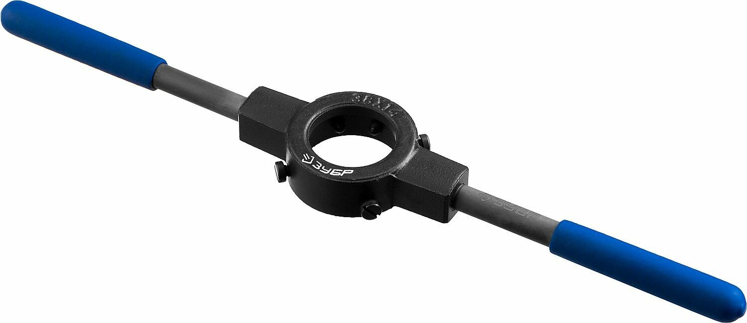 Плашкодержатель ЗУБР для M12-M14, 38мм, сталь 45, стопорные винты, профессиональный 28150-38