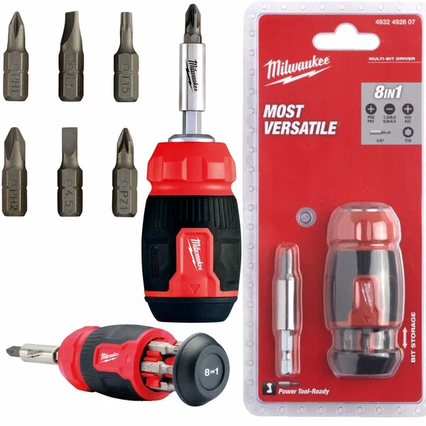 Отвертка Milwaukee универсальная компактная 8 в 1 4932492807