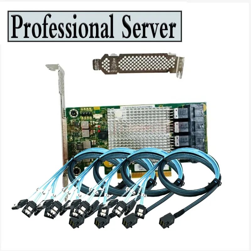 Sugon 9305-16i LSI SAS3216 12G SATA SAS-3 PCIe x8 HBA IT-режим ZFS TrueNAS Unraid+4* SFF-8643 SATA