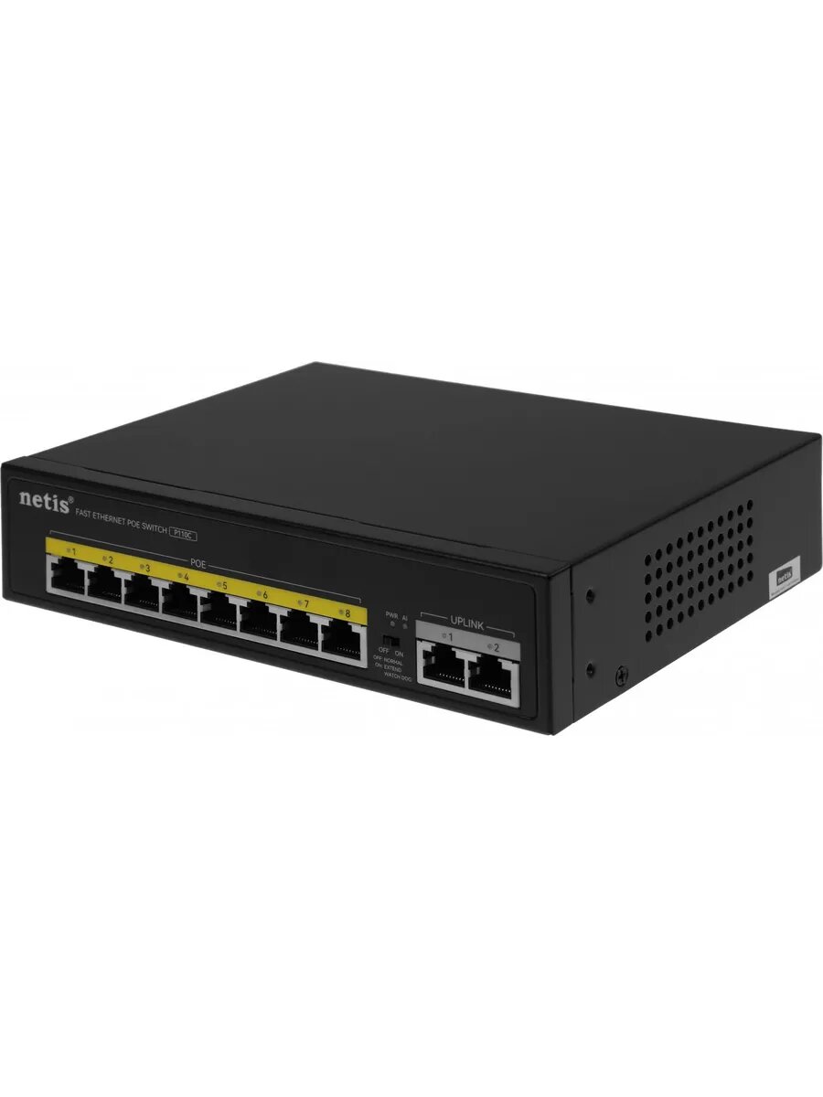 Коммутатор P110C (L2) 10x100Мбит/с 8PoE+ 120W неуправляемый