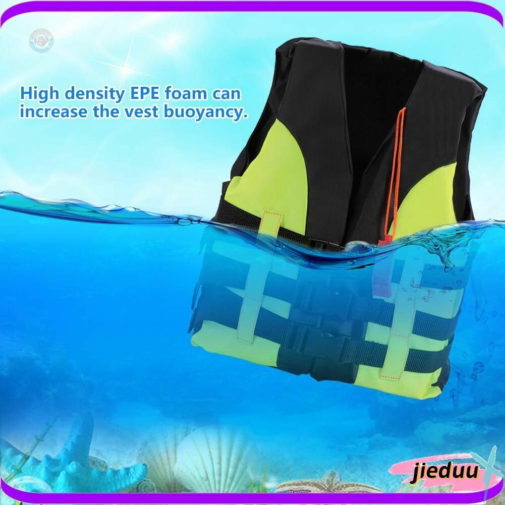 Детский спасательный жилет с высокой плавучестью, регулируемыми ремнями и свистком для безопасности, оранжевый и зеленый, для плавания, рафтинга и катания на лодках