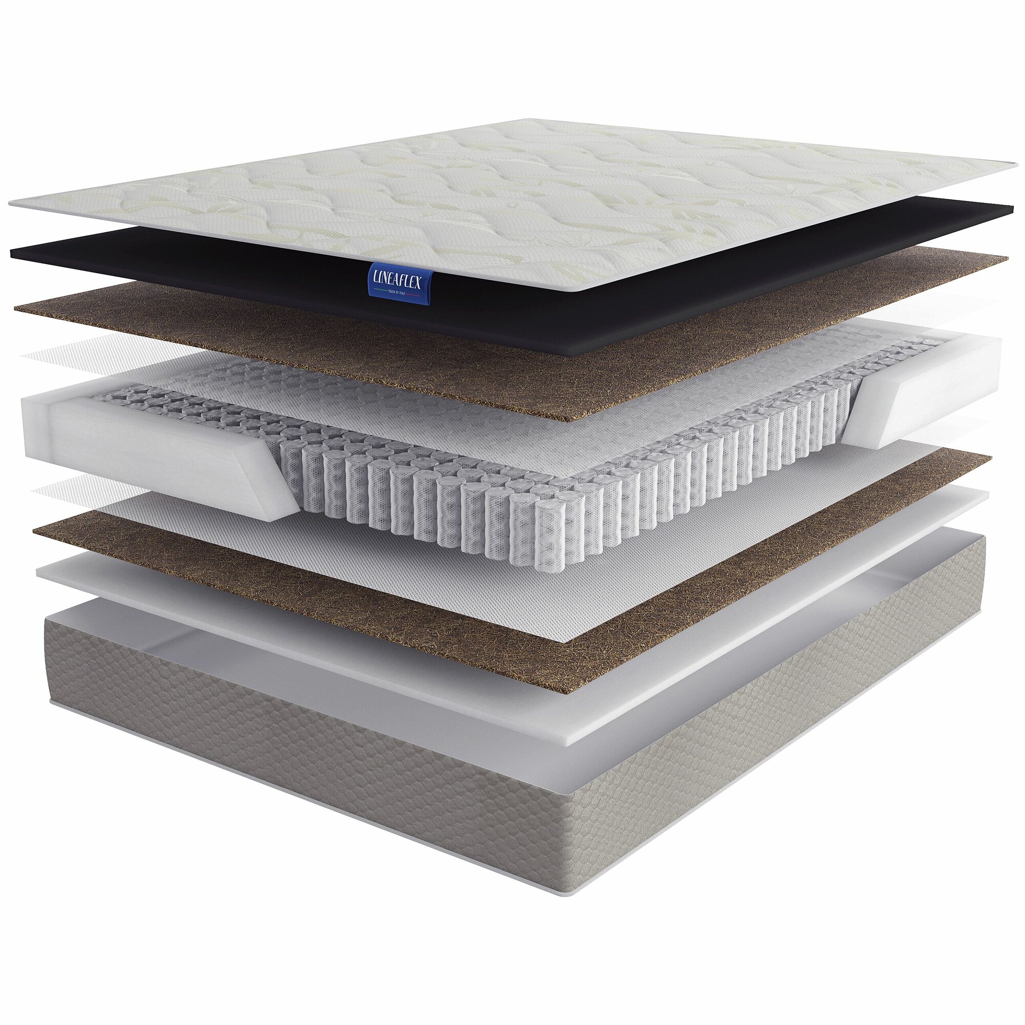 Матрас Lineaflex Treviso 160х200 серии Online высота 22 см анатомический кокосовый Независимые пружины