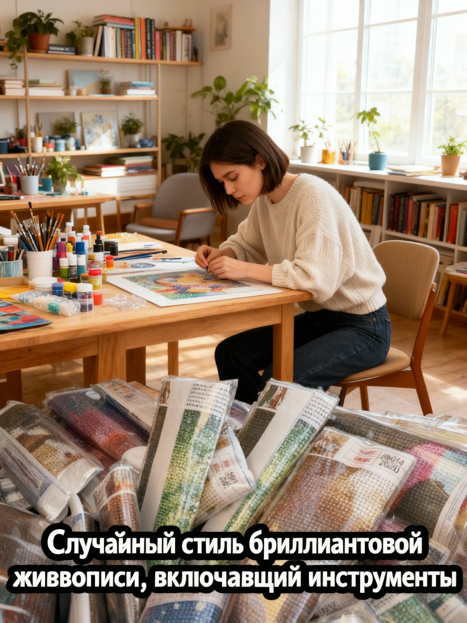 Набор для алмазной вышивки Случайный рисунок 30*40 см, полный комплект страз и инструментов, распродажа остатков, низкая цена