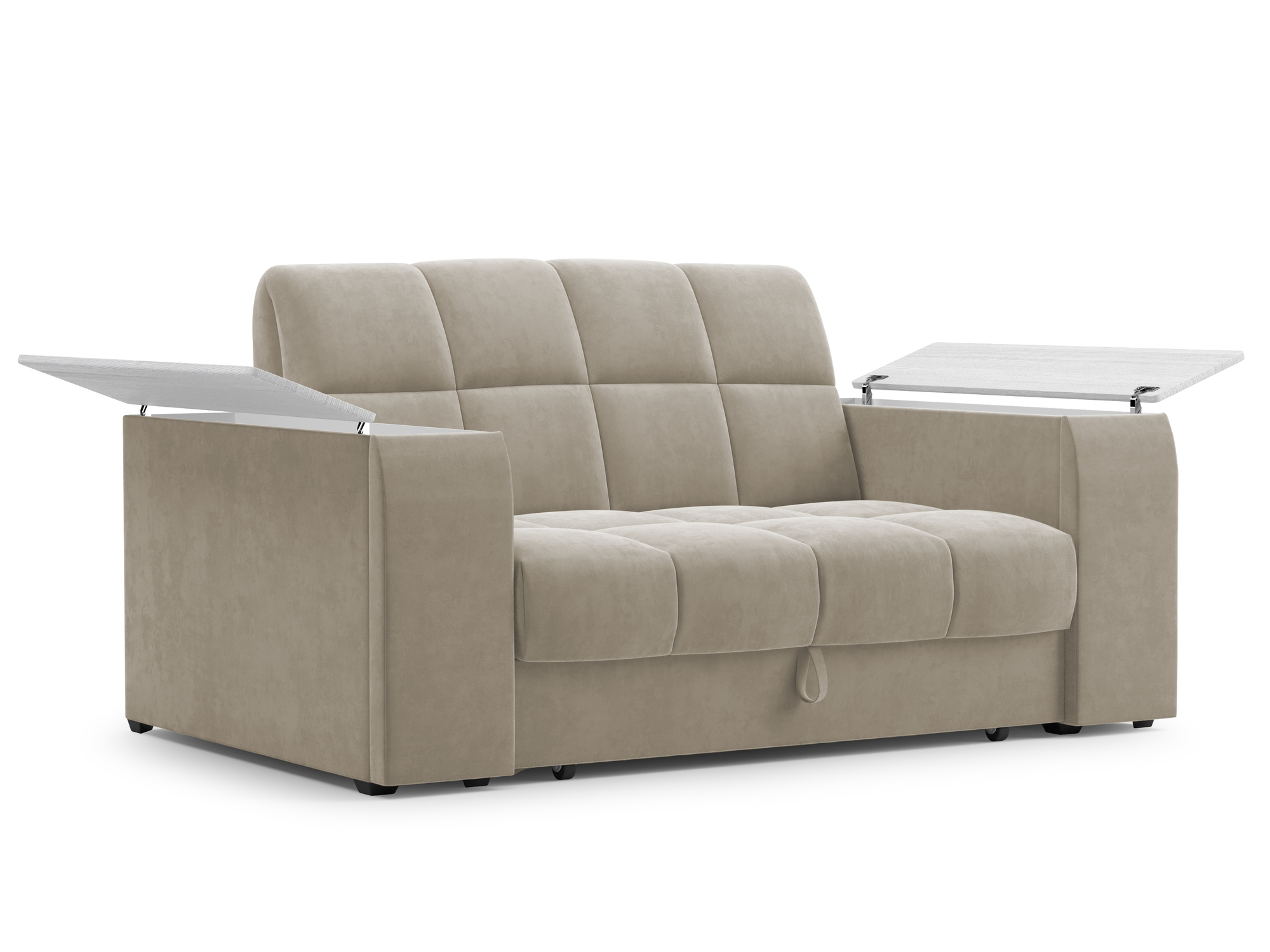 Диван-кровать Флай, аккордеон, подлокотники короб+короб, 120*200 с ортопедическим основанием, съемный чехол, велюр.