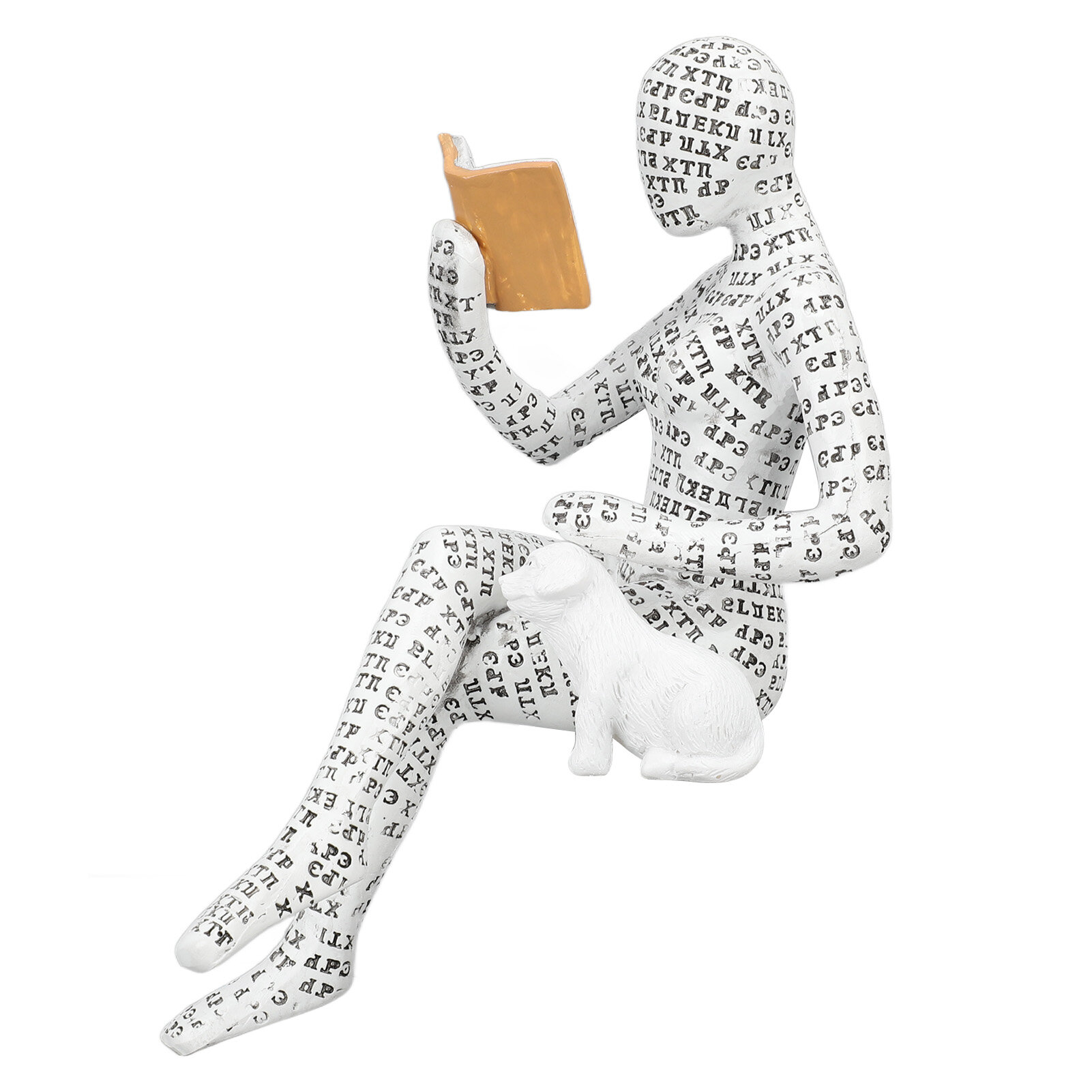 Женская статуя мыслителя, уникальная фигурка из смолы для чтения, женская фигурка, декор для домашнего офиса, библиотеки W310 11