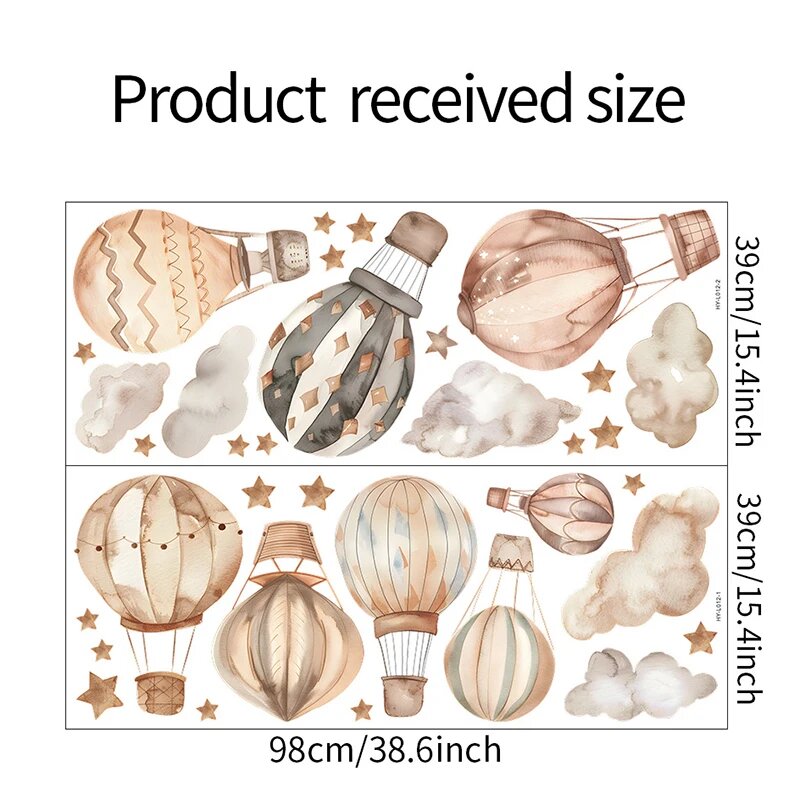 Мультяшные наклейки на стену BIERMOKK с воздушным шаром