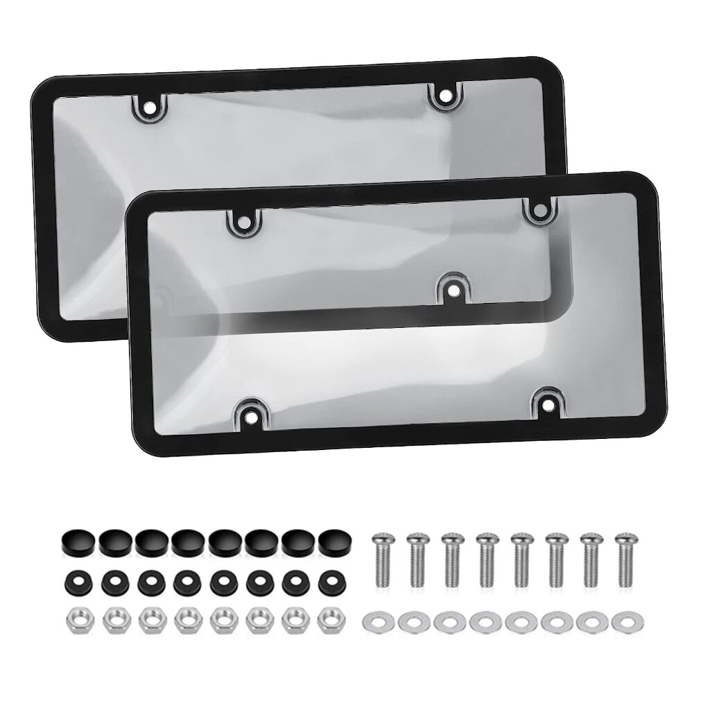 Прозрачная совместимость для американских грузовиков RV Передняя Задняя лицензия Защитные чехлы Защита от накрытия Защитная рамка Лицензия Прочная