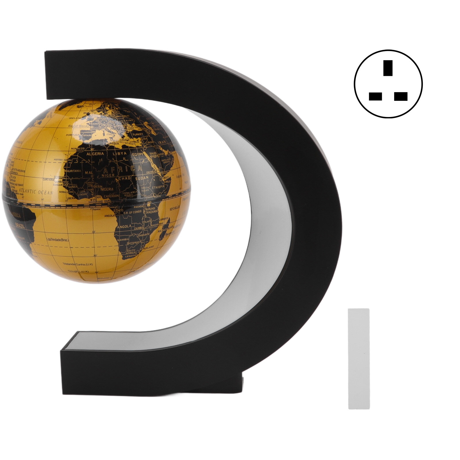 6 магнитный левитирующий глобус, светящийся, золотой, вилка UK 100-240 В