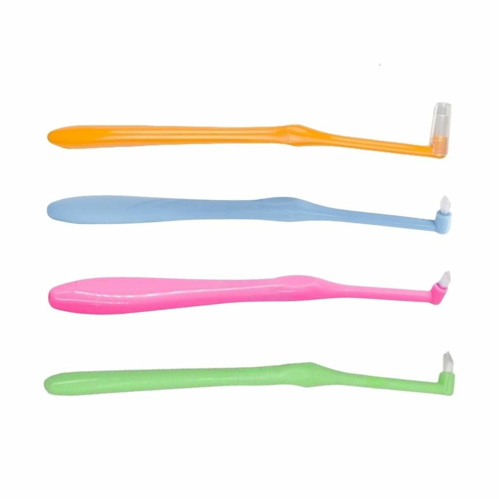 4 щетки с мягкой щетиной для ухода за брекетами и межзубными промежутками