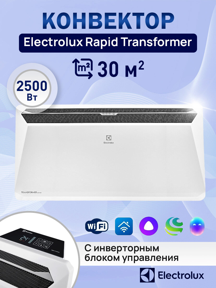 Конвектор электрический Electrolux Rapid Transformer ECH/R-2500 T-TUI4 (инверторный)