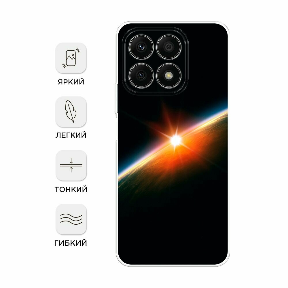 Силиконовый чехол на Honor X8A / Хонор X8A с принтом Космос 9 — фото 1