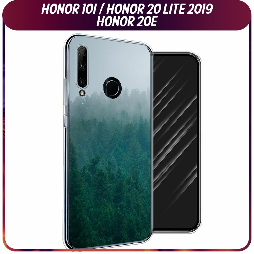 Чехол на Honor 10i/20 Lite 2019/20e/Huawei P Smart Plus 2019 / Хонор 10i с принтом "Лес в облаках"