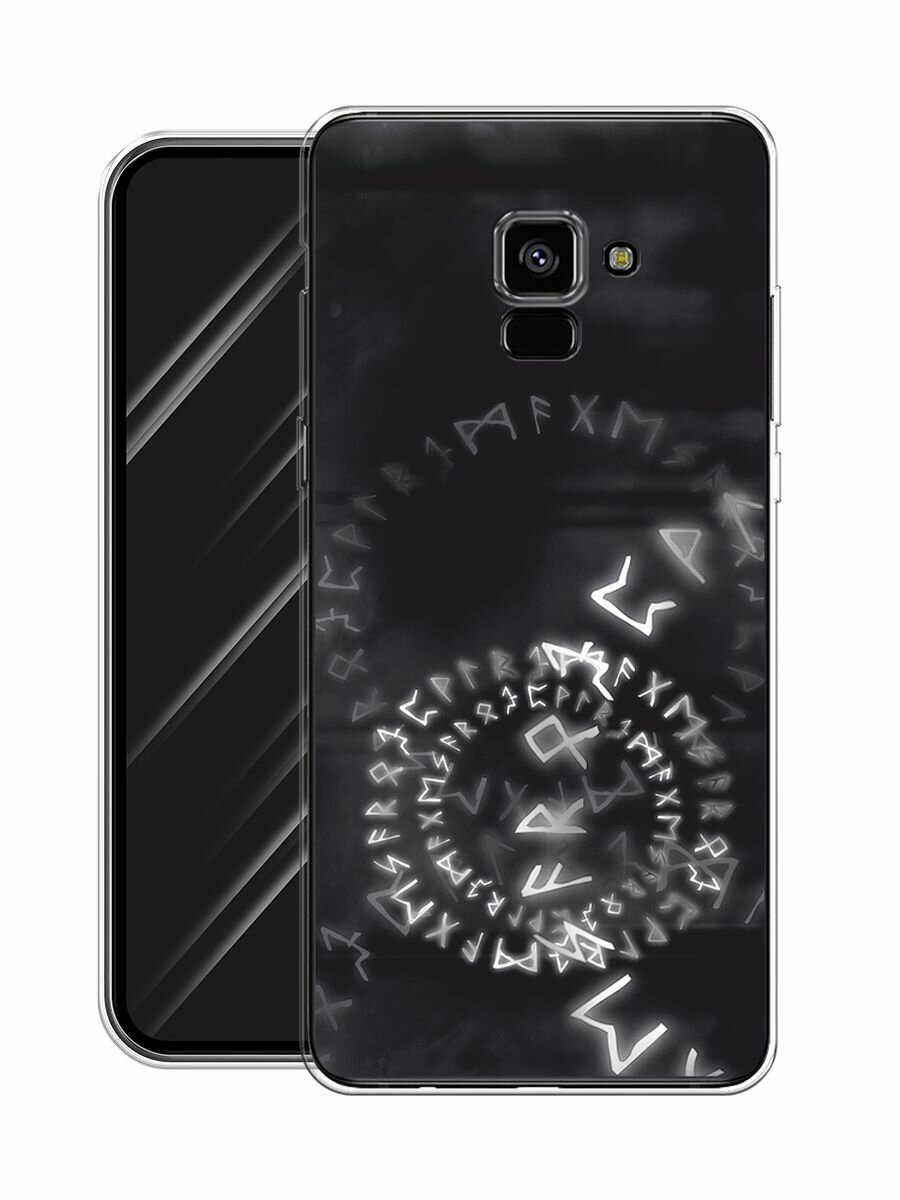 Чехол на Samsung Galaxy A8 + / Самсунг Галакси А8 Плюс 2018 с принтом "Руны" — фото 1