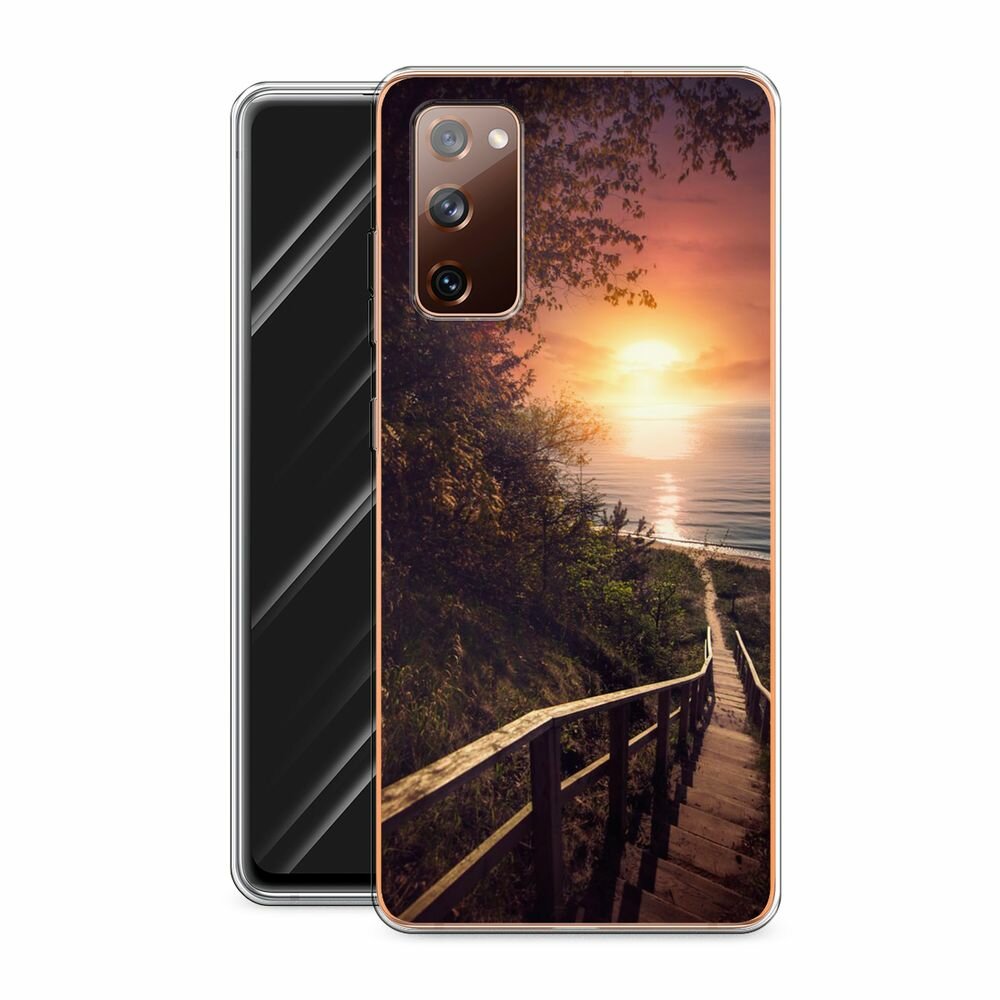 Чехол на Samsung Galaxy S20 FE / Самсунг Галакси S20 FE с принтом "Мост у воды" — фото 1