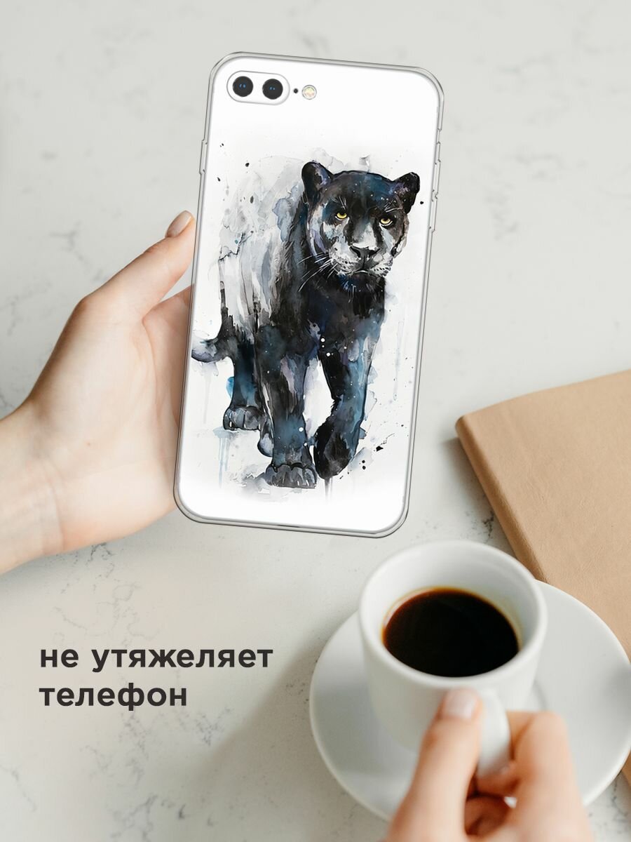 Чехол на Apple iPhone 7 Plus / Айфон 7 Плюс с принтом "Пантера арт 3" — фото 1