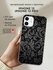 Чехол на Apple iPhone 12/12 Pro / Айфон 12/12 Про с принтом "Чёрный узор"