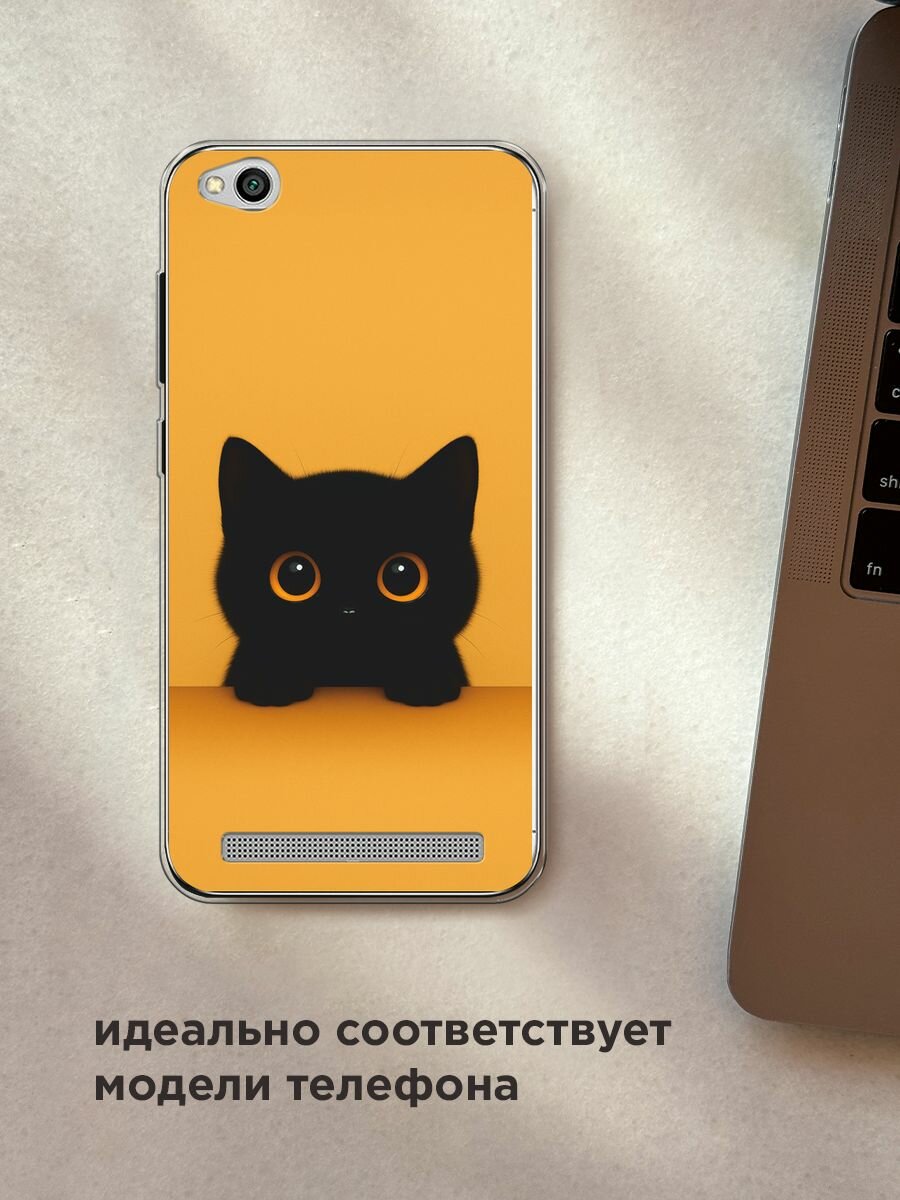 Чехол на Xiaomi Redmi 5A / Сяоми Редми 5а с принтом "Контрастный котик" — фото 1