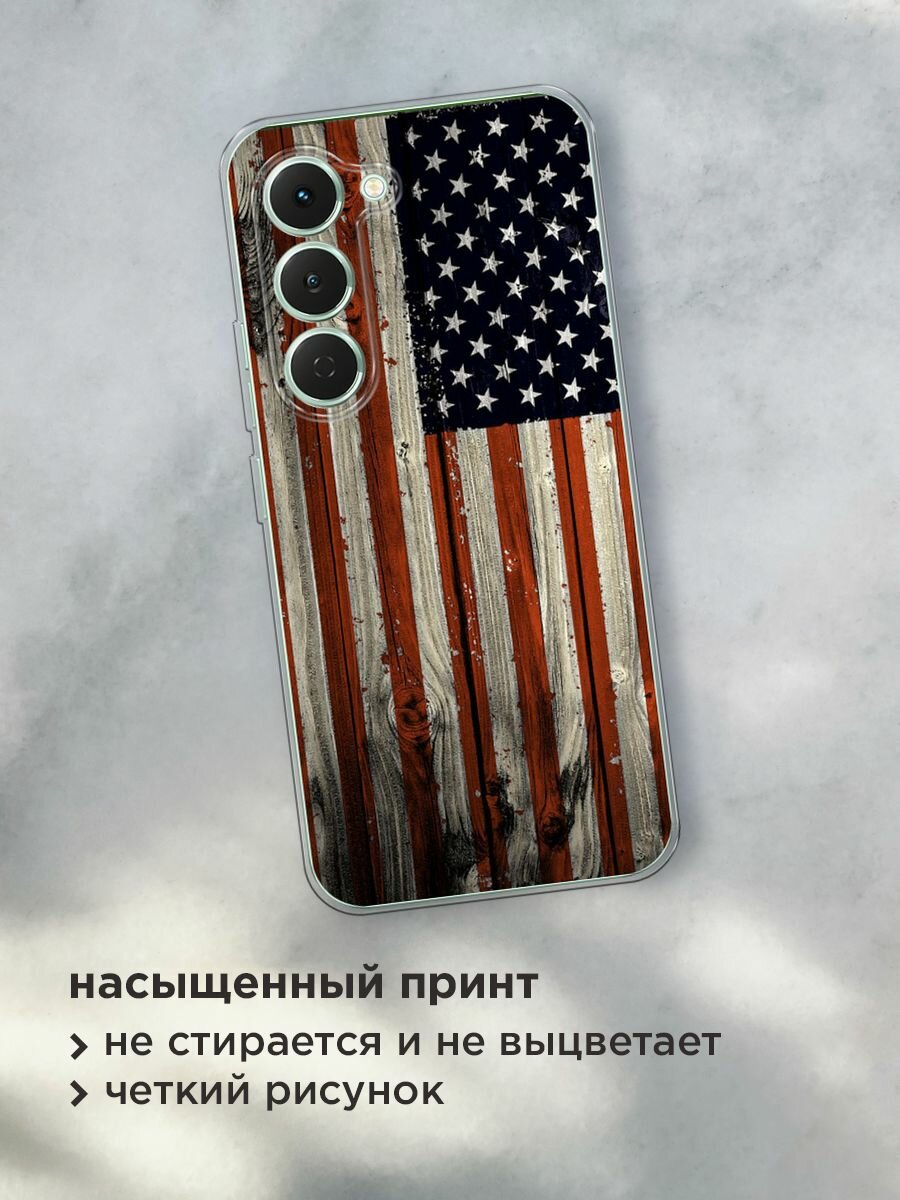 Чехол на Tecno Spark 40 Pro / Текно Спарк 40 Про с принтом "США" — фото 1