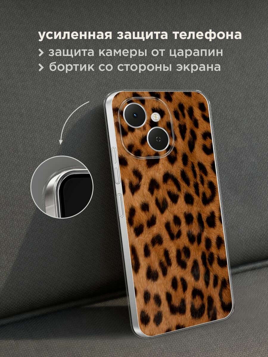 Чехол на Tecno Spark 40C / Текно Спарк 40C с принтом "Мех леопарда" — фото 1