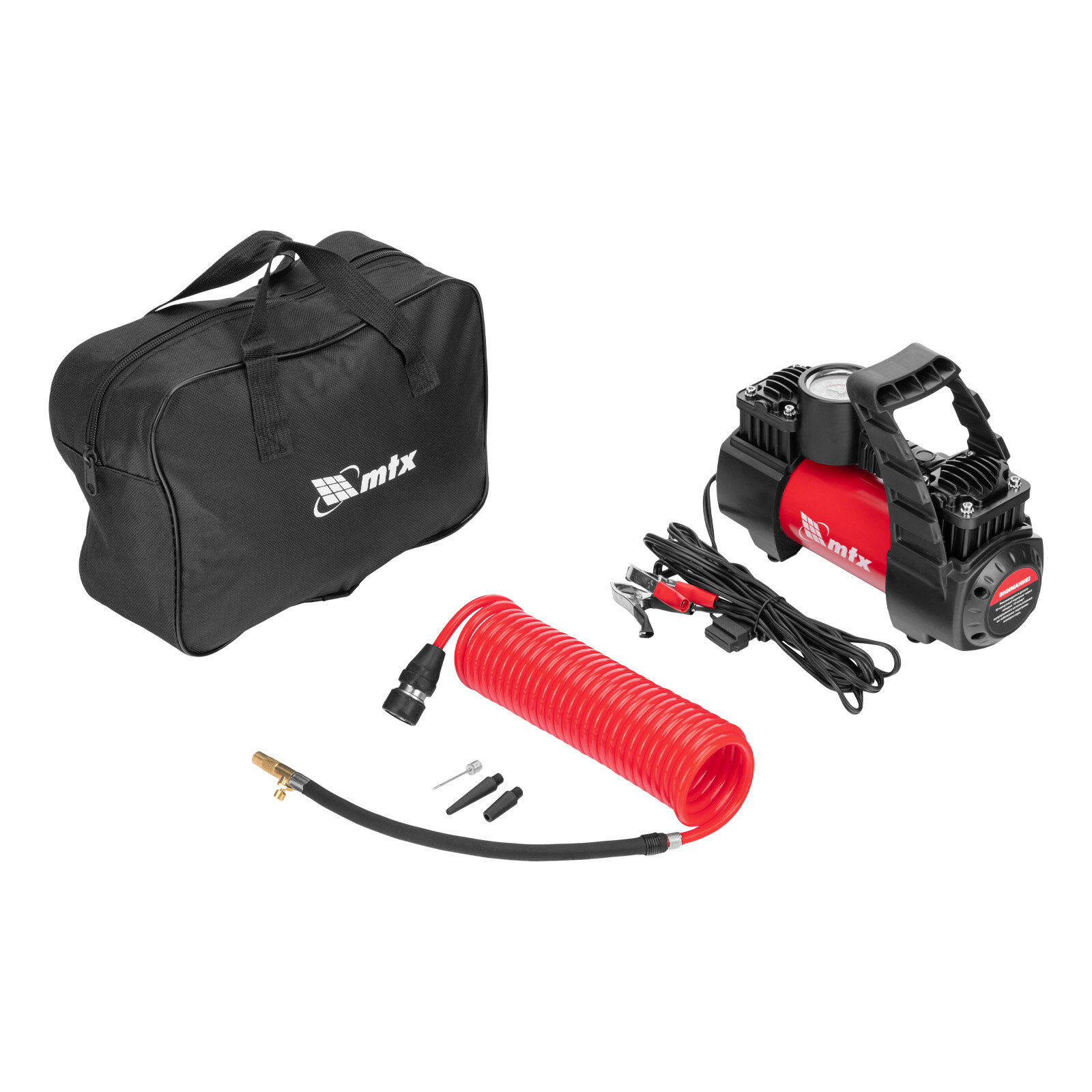 Компрессор автомобильный MTX C-75, 12 В, 10 атм, 75 л/мин (58034)