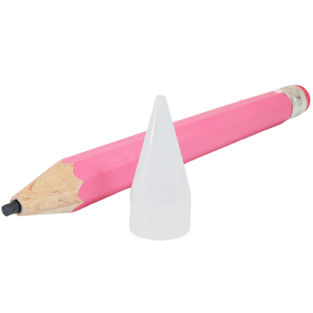 Чернографитный гигантский карандаш "Карамба" с ластиком (розовый)
