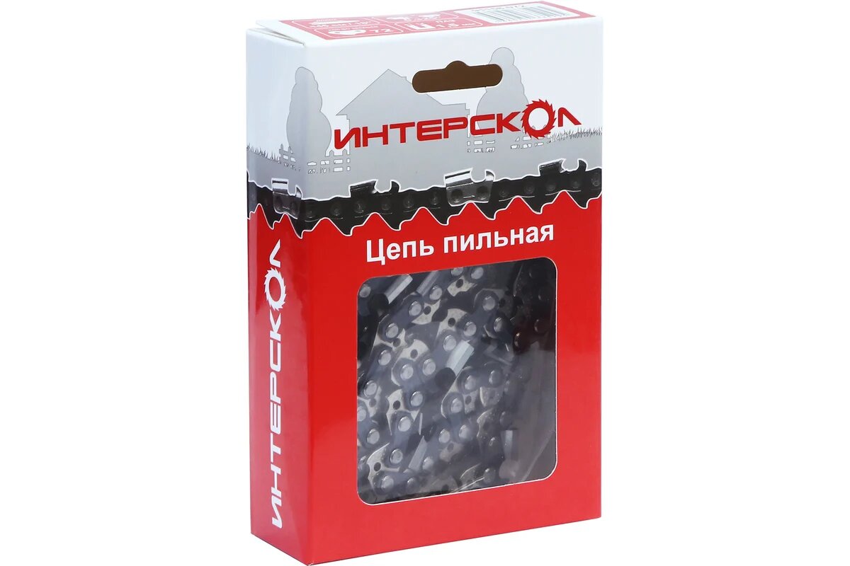 Цепь пильная Интерскол 40 звеньев, шаг 3/8", ширина паза 1.1 мм, длина шины 25 см (10”) для бензопилы Interskol ПЦА‑10/18В