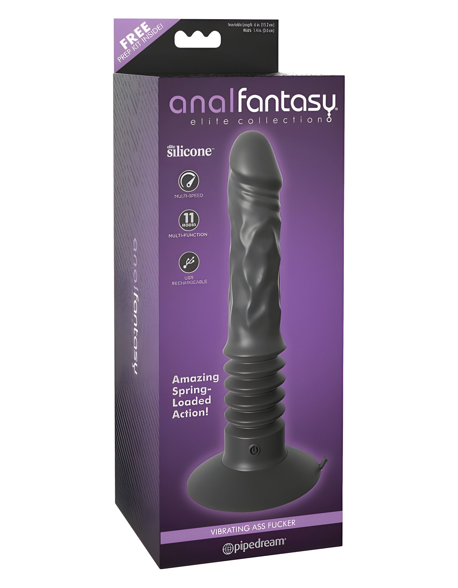 Анальный вибростимулятор Pipedream Vibrating Ass Fucker Anal Fantasy Elite Collection, 2 года гарантии
