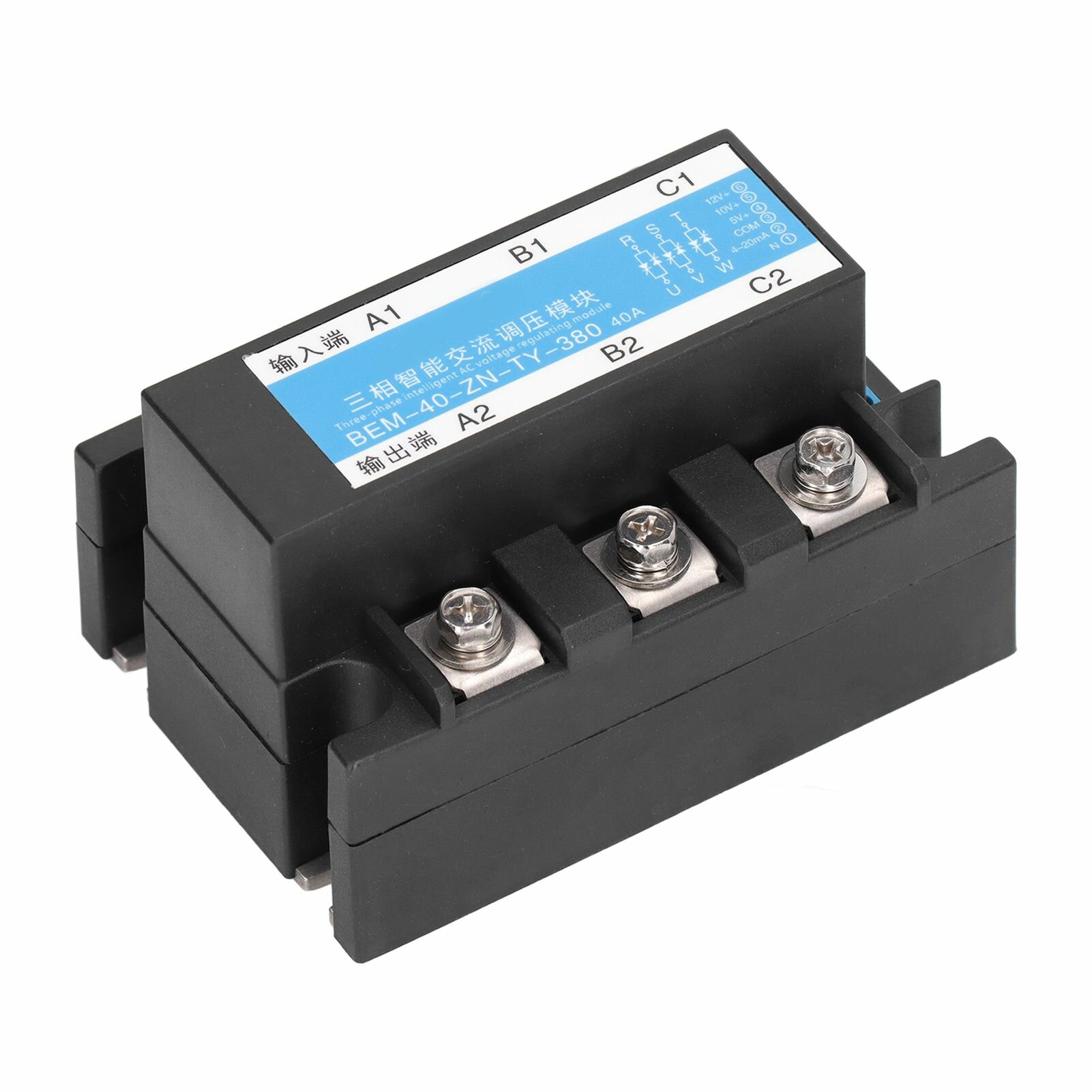 BERM 3-фазное твердотельное реле, вход 380 В, выход 380 В, 40 А, интеллектуальный модуль регулятора напряжения переменного тока