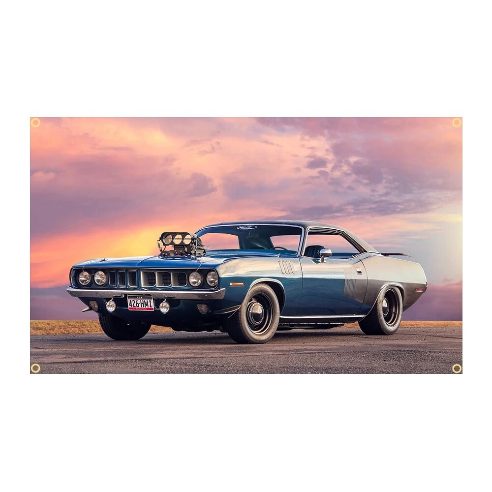 Полиэстер гоночный флаг Plymouth Runner 90x150 см 60 х 90 см, 4 Holes In 4 Corners