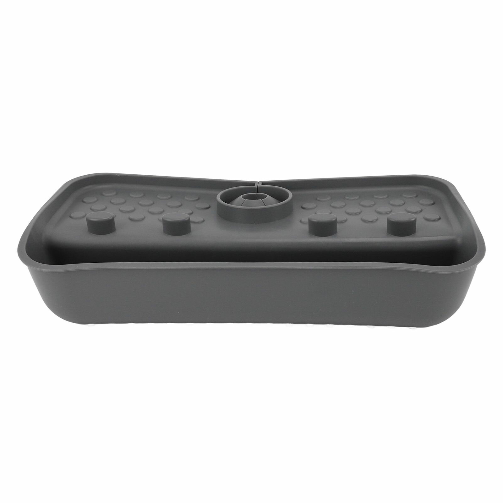 Сливная корзина для раковины, брызгозащищенное силиконовое сито для овощей и пищевых продуктов для кухни, ванной комнаты, раковины, столешницы серого цвета