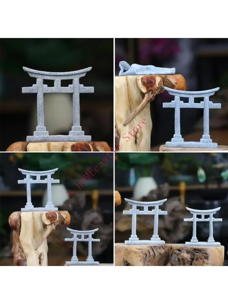 63HF Аквариумы Тори Ворота Орнамент Рыба Рыбаки украшения камня укрытия пещер