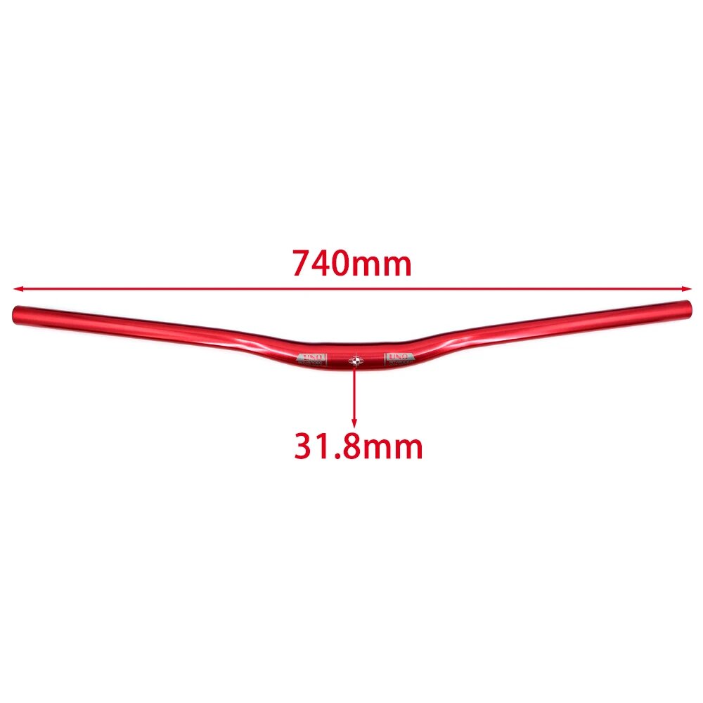UNO MTB Руль для велосипеда 740 мм алюминиевый Красный, 31.8x740mm red