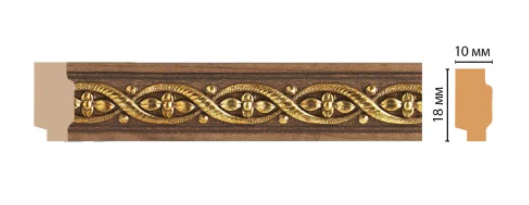 Молдинг Decomaster 158-3ДМ В18хШ10хД2400 мм / Декомастер.